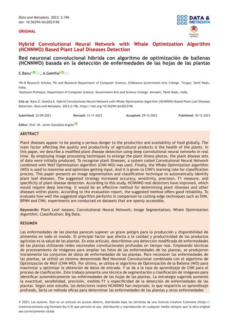 Pdf Hybrid Convolutional Neural Network With Whale Optimization