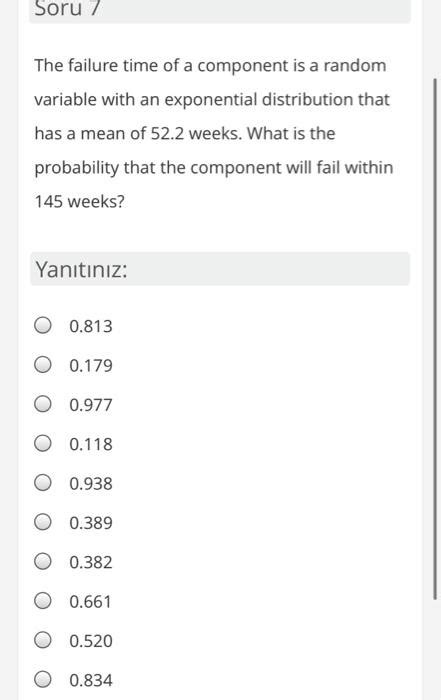 Solved Soru 5 A Continuous Random Variable X Has A Pdf Of