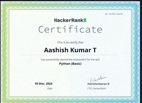 Aashish Kumar T On Linkedin Hey Everyone I Am Happy To Share That I