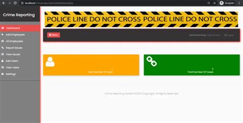 Crime Reporting System Project In Php With Source Code