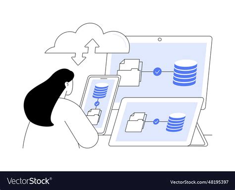 Data Backup And Recovery Abstract Concept Vector Image
