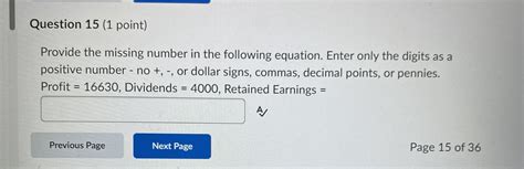 Solved Question 15 1 ﻿pointprovide The Missing Number In