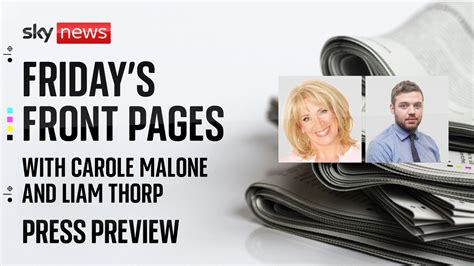 Press Preview Fridays Papers News Uk Video News Sky News