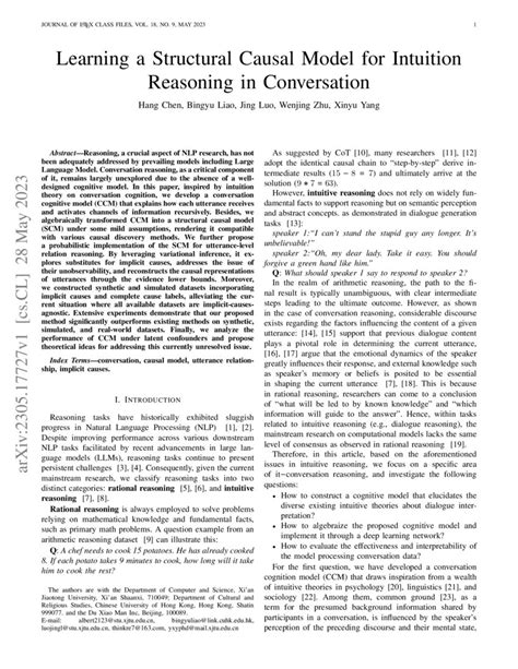 Learning A Structural Causal Model For Intuition Reasoning In