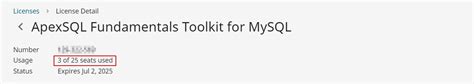 ApexSQL For MSSQL And MySQL Tools Licensing And Renewals