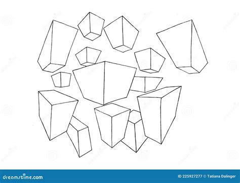 Parallelepiped Shape Vector Geometry Figure 126374712