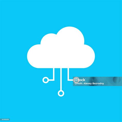 클라우드 기술 로고 또는 아이콘 세트입니다 회로 패턴이 있는 구름 기호입니다 데이터에 대한 스톡 벡터 아트 및 기타 이미지