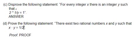 Solved Please Write Prove To Either Prove Or Disprove The Chegg Com