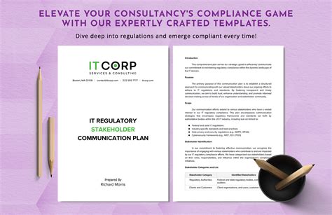 IT Regulatory Stakeholder Communication Plan Template In Word PDF
