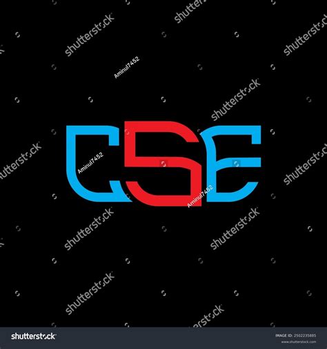 Cse Logo Design Cse Simple Modern Stock Vector Royalty Free