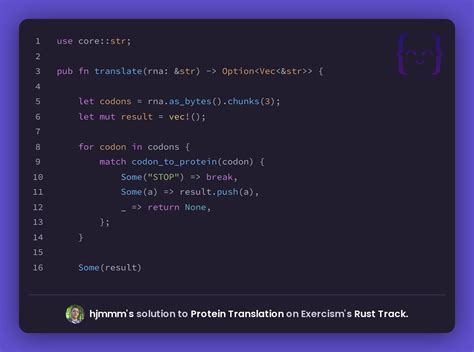 hjmmm s solution for protein translation in rust on exercism