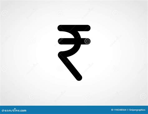 Indian Currency Symbol Vector Icon Stock Vector Illustration Of