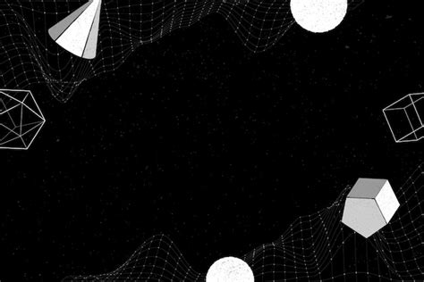 와이어 프레임 웨이브 패턴 배경 벡터에 흰색 기하학적 모양 무료 벡터