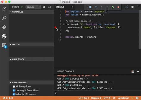 Interactive Debugging With Nodejs