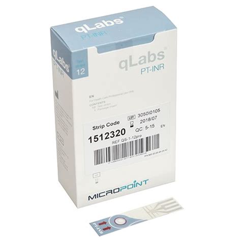 Micropoint Biotechnologies Тест полоска Qlabs Pt Inr Test Strip 12шт упаковка Экспресс тест