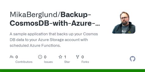 Github Mikaberglundbackup Cosmosdb With Azure Functions A Sample Application That Backs Up
