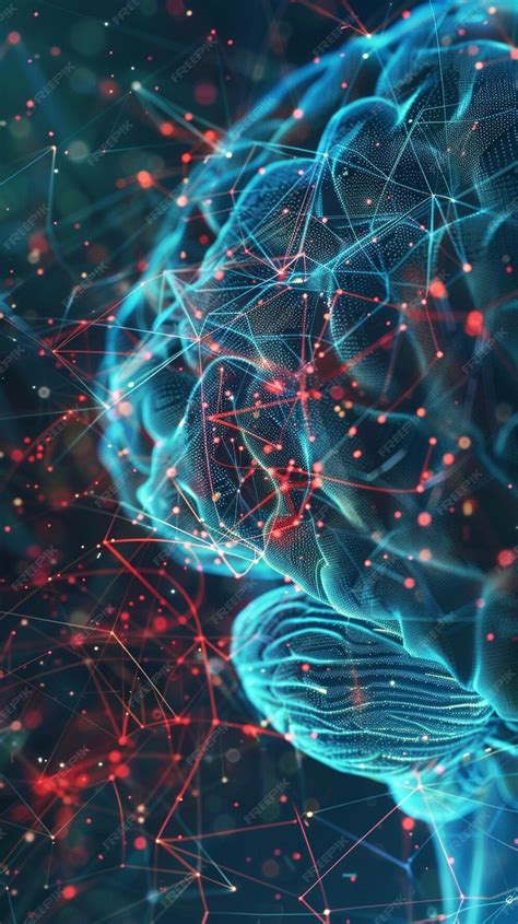 Abstract Digital Human Brain Neural Network Science Technology Concept Premium Ai Generated Image