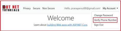 Verify Phone Number In Aspnet Core Identity Dot Net Tutorials