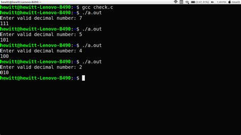 decimal to binary convert in c stack overflow