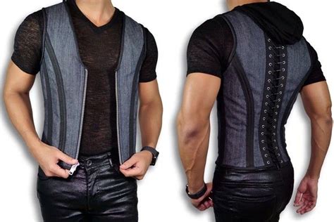 Pin By Midnight On Trenton Corset Vest Men Fashion Casual Outfits