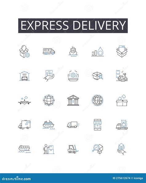 Agile Transporter Line Icons Collection Efficiency Speed Innovation