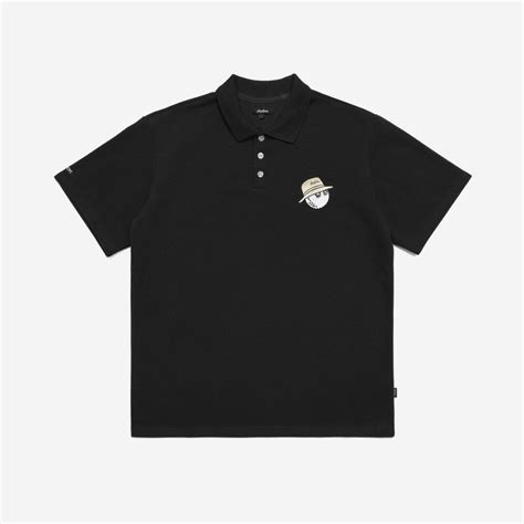 말본 골프 캐디 쿠퍼 폴로 블랙 Malbon Golf Kream