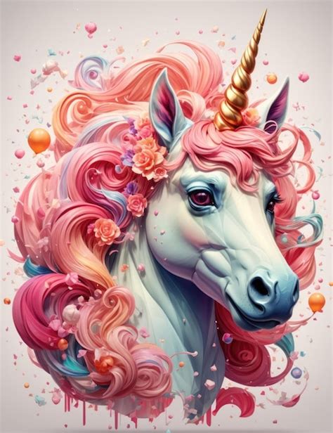 Premium Ai Image Unicorn On Colorful Background Ai Generative