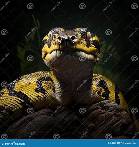 Ultra Realistic Python On Isolated Background With Detailed Scales