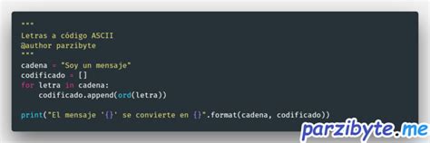 Funciones Ord Y Chr En Python Parzibyte S Blog