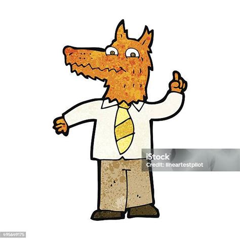 Comic Business Fox Mit Idee Stock Vektor Art Und Mehr Bilder Von