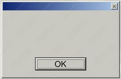 Old Computer Window With Error Message Retro Pc Interface With Problem Or Glitch Vintage Web