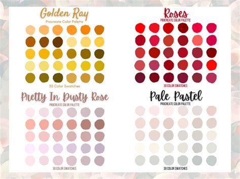 Full Shop Procreate Color Palette Bundle Procreate Color Palette Color Swatches Procreate
