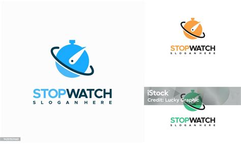 Simple Modern Stopwatch Designs Template Vector Stock Illustration Download Image Now Speed