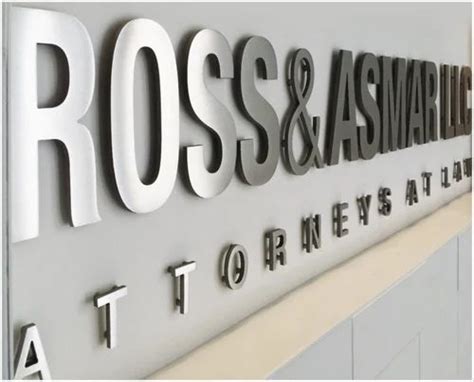 White Brass Letters Sign For Advertising Shape Rectanglesquare And