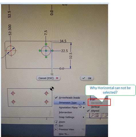 Solved Autodesk Inventor Professional 2017 Can Not Horizontal Dimension In Idw Autodesk Community