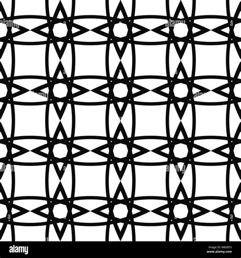 Seamless Black And White Lattice Grid Pattern Stock Vector Image And Art