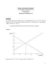 Solutions PS3 2019 Pdf ESSEC BUSINESS Babe ECONOMICS DEPARTMENT Microeconomics 2019 2020