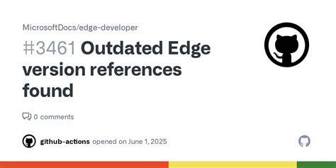 Outdated Edge Version References Found · Issue 3461 · Microsoftdocs