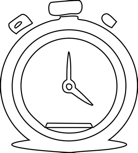 Table Clock Line Art 54574000 Vector Art At Vecteezy