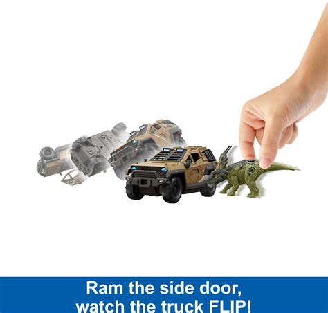Jurassic World Mission Mayhem Truck And Dinosaur Action Figure Toy Set
