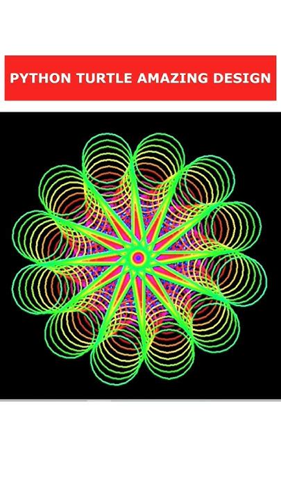 Python Turtle Graphics Design Codingprogrammercs Computerscience Viralshorts Bca Status