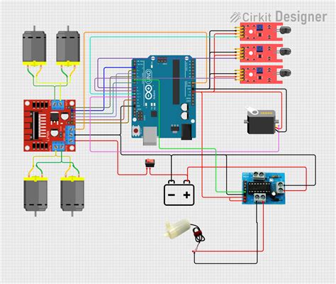 Arduino Uno Controlled Fire Extinguishing Robot With Servo Activated Water Pump How To Guide