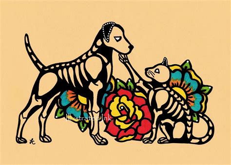 Dia De Los Muertos Dog Art