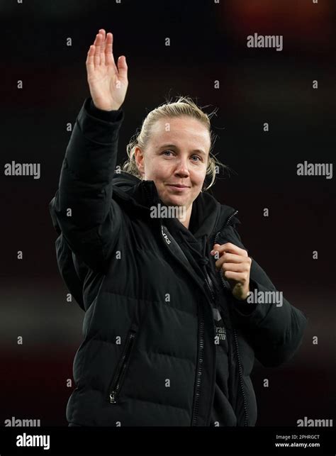 Arsenals Beth Mead Waves To The Fans After The Uefa Womens Champions