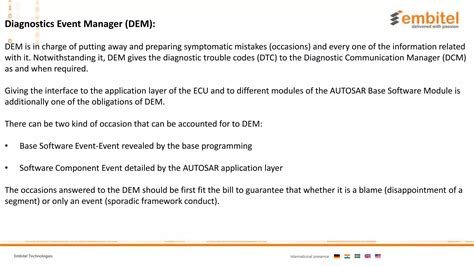 UDS Vehicle Diagnostics In AUTOSAR Software Architecture PPTX