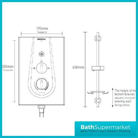 Bristan Joy Metallic Silver Thermostatic Electric Shower 85kw And 95kw