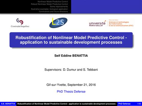 PDF Robustification Of Nonlinear Model Predictive Control Application To Sustainable