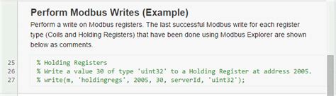 generate a script from your modbus explorer session