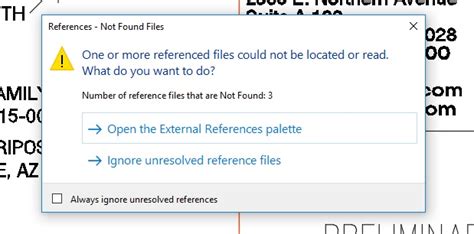 Opening Dwg Says Missing 3 Xrefs But Xref Mgr Shows No Missing Files