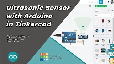 Ultrasonic Sensor With Arduino In Tinkercad Youtube